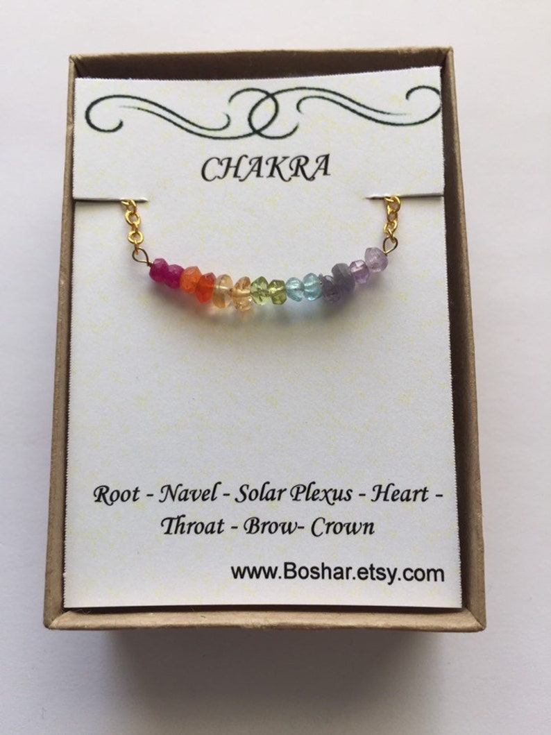 Chakra Gift Choker Necklace 7 Chakras Balancing Necklace - Etsy