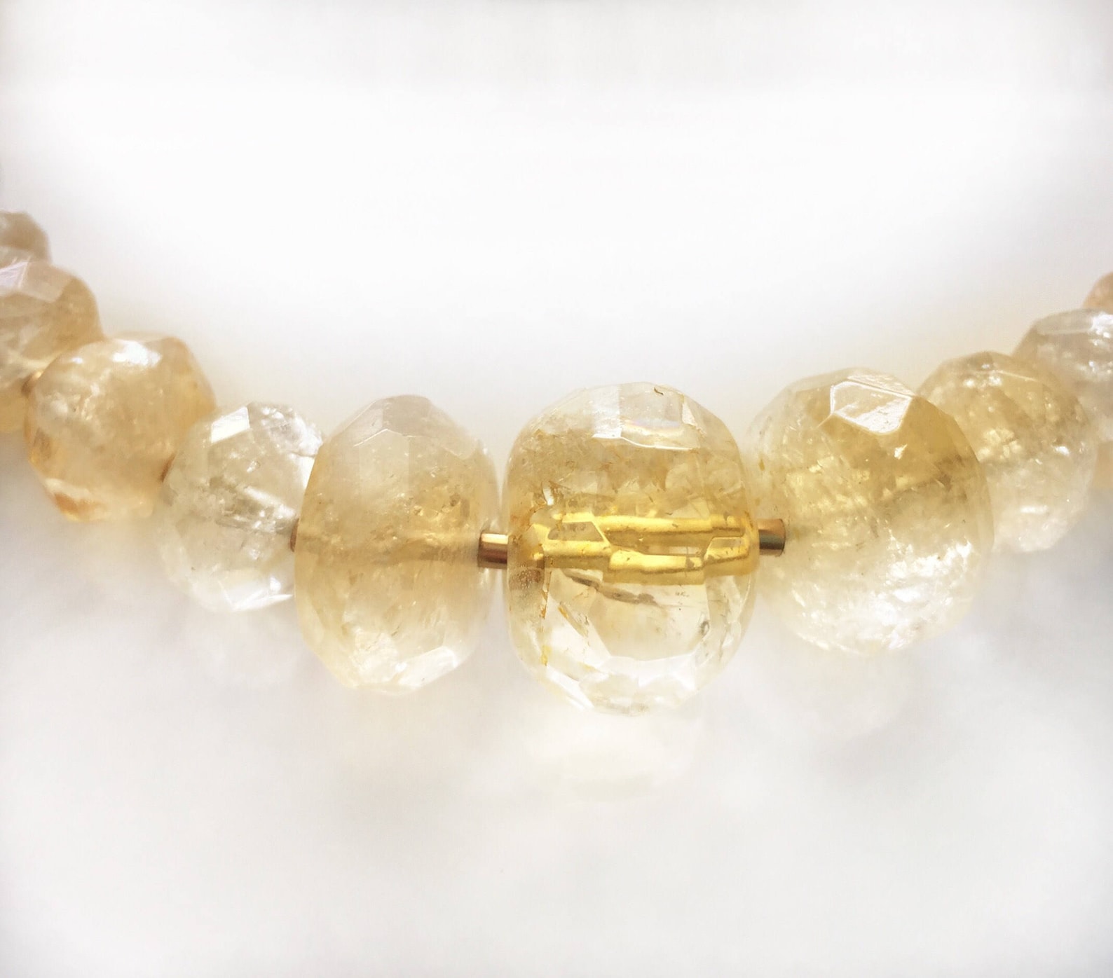 Citrine Necklace 13th Anniversary Gif, November Birthstone Bib Necklace ...