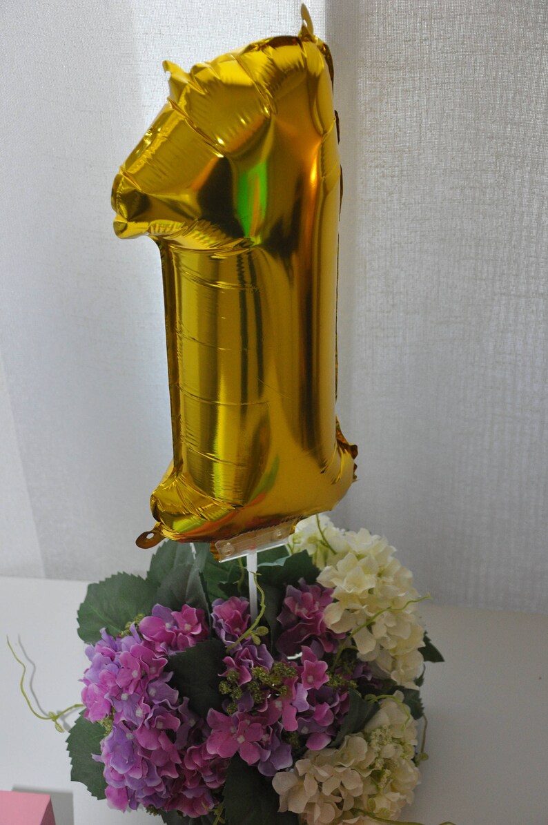 17 Inch Golden Foil Balloon Number / Gold Foil Balloon / Birthday ...