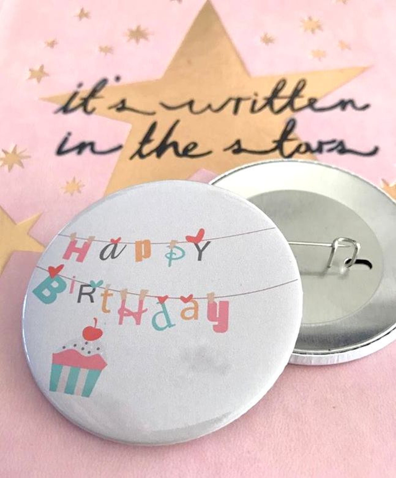 Happy Birthday Pin Button / Pin Buttons / Bday Pin Button - Etsy