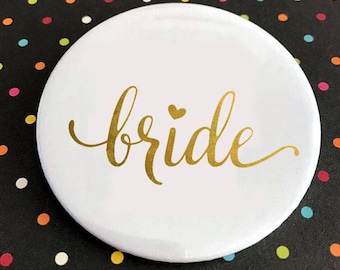 Team Bride Pin Badge / Bride Button / Pinback Button / Pin Buttons ...