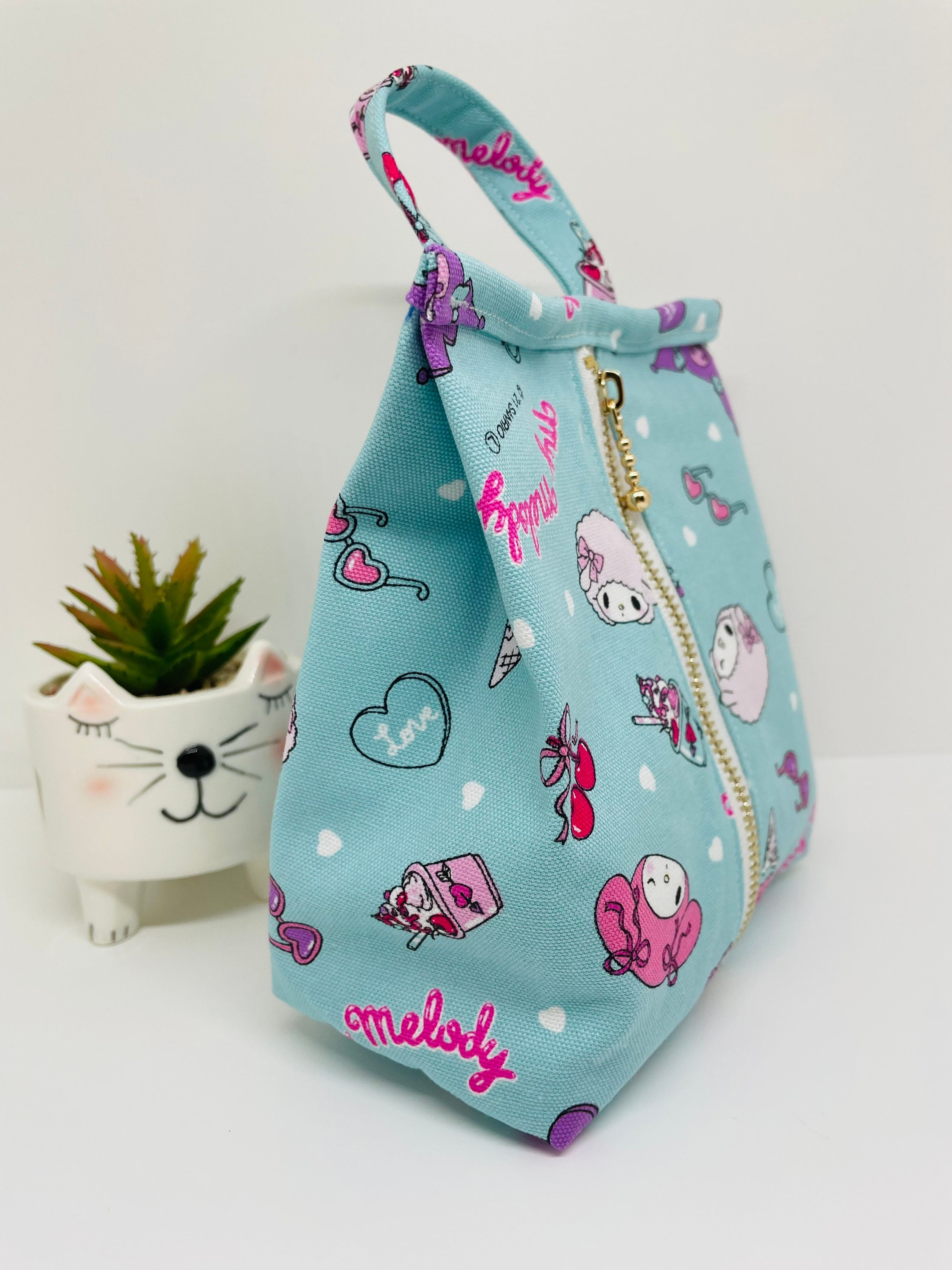 Small Cute Kawaii Pouch Zipper Bag Turquoise/green - Etsy