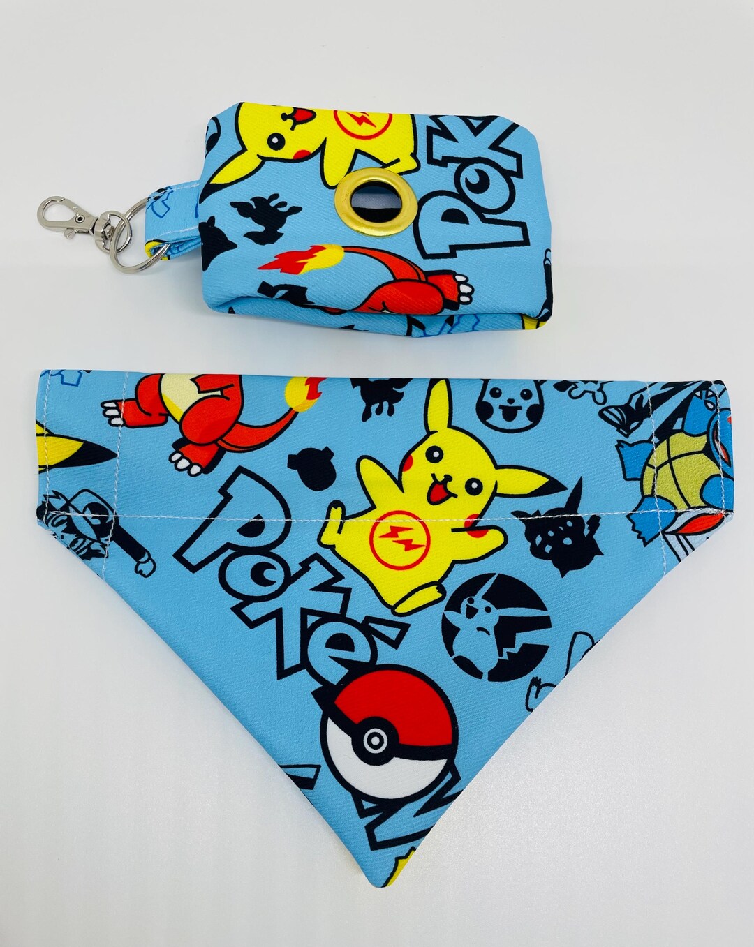 Cute Kawaii Anime Pet Bandana and Poop Bag Holder - Etsy