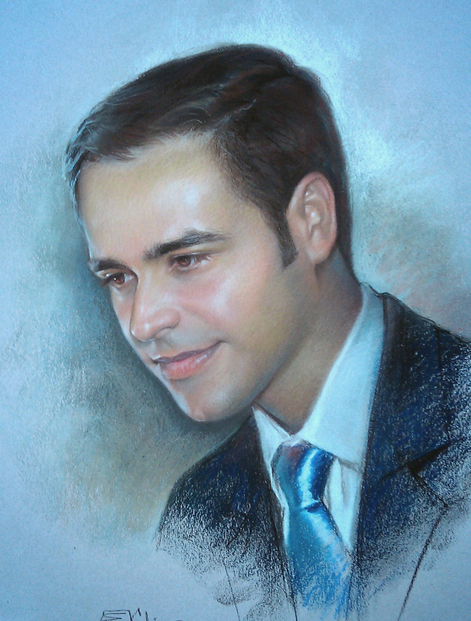 Custom Portrait Pastel Painting of the Man 13,5"x19,5" - Etsy