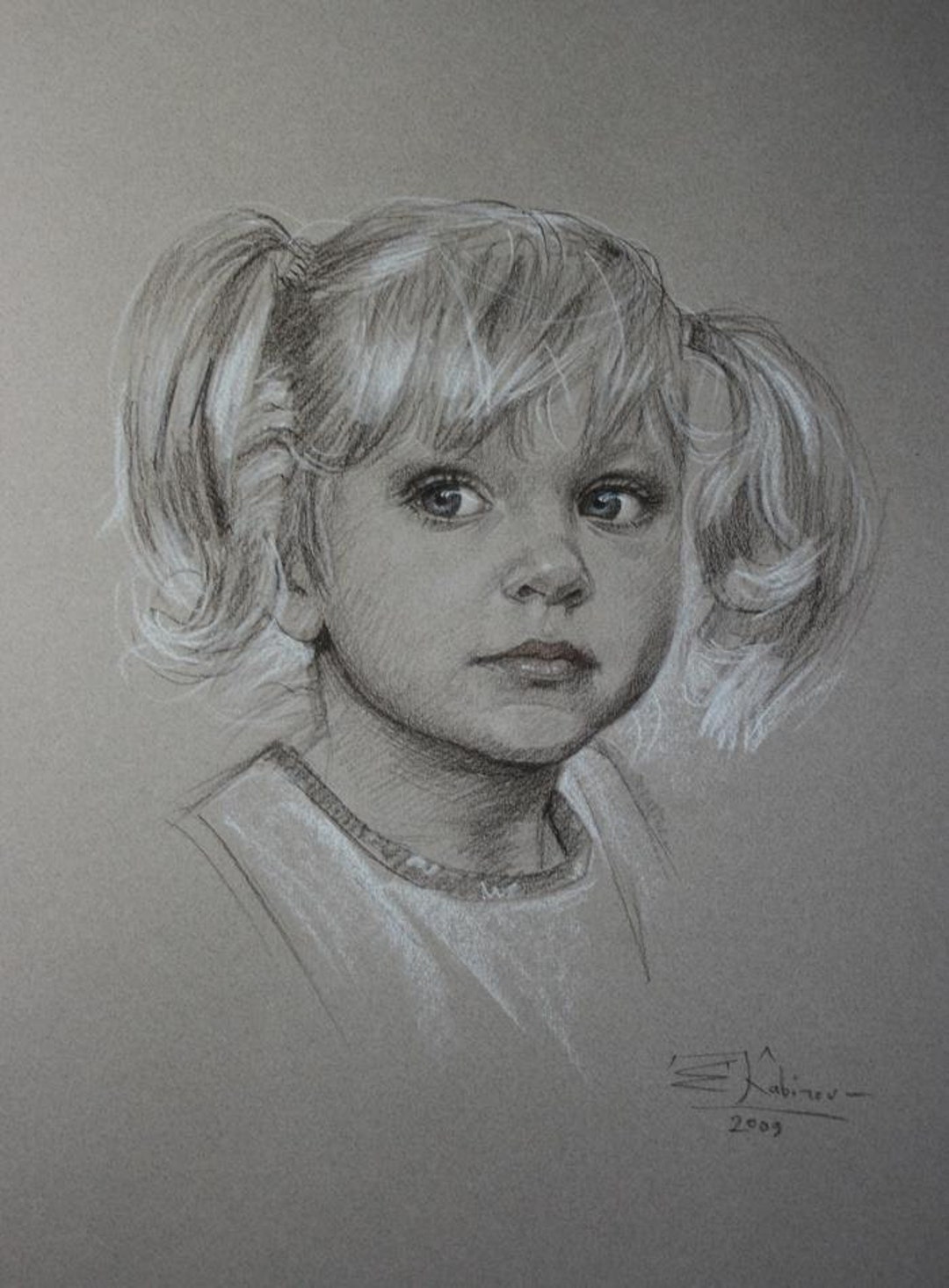 Portrait Pencil Drawing 19,5"x25,5 " - Etsy