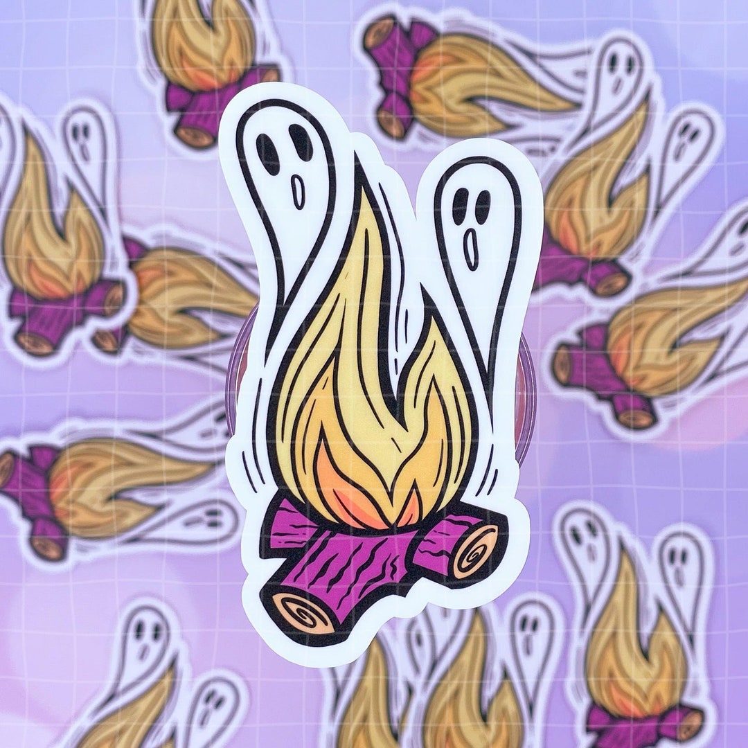 Haunted Campfire Pastel Goth Camping Vinyl Die Cut Sticker - Etsy