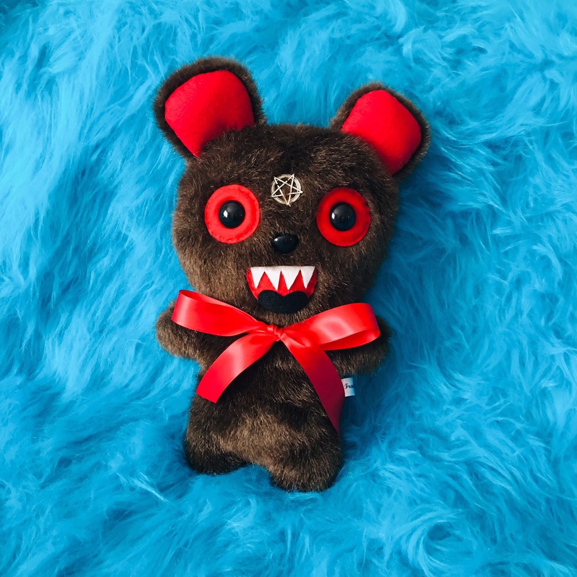 Satanic Scare Bear Plush Creepy Teddy Bear Occult - Etsy
