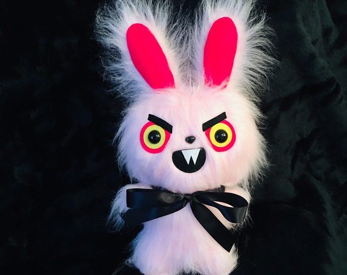 Pink Beastly Bunny Plush Toy Horror Plushie Evil Rabbit Halloween Toys ...
