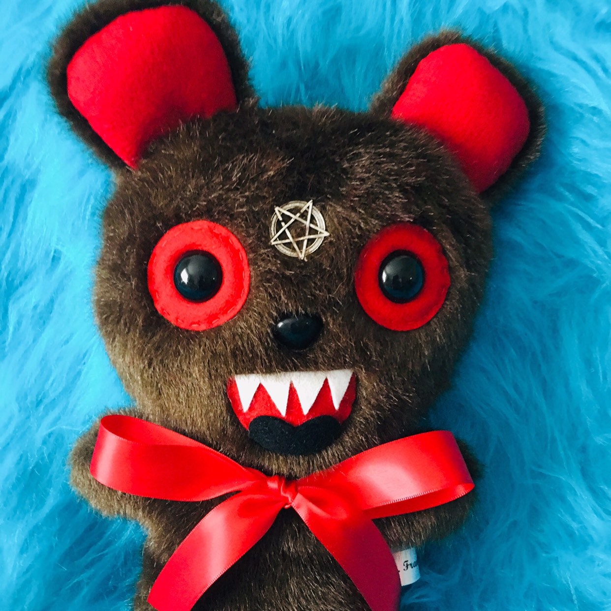 Satanic Scare Bear Plush Creepy Teddy Bear Occult - Etsy UK