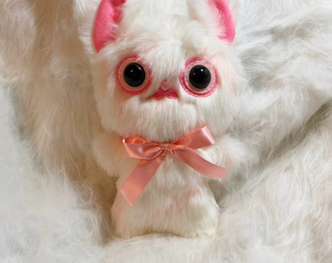 Pastel Peach Bunny Cat Plush Toy Fairykei Plushie Kawaii Plush Kitten ...