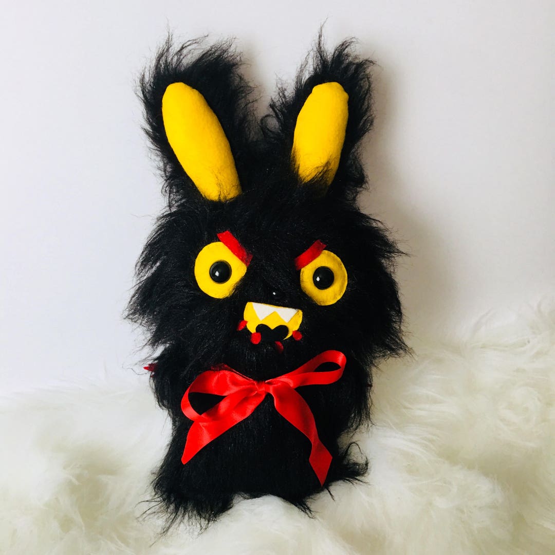 Beaster Bunny Creepy Easter Bunny Black Rabbit Plush - Etsy UK