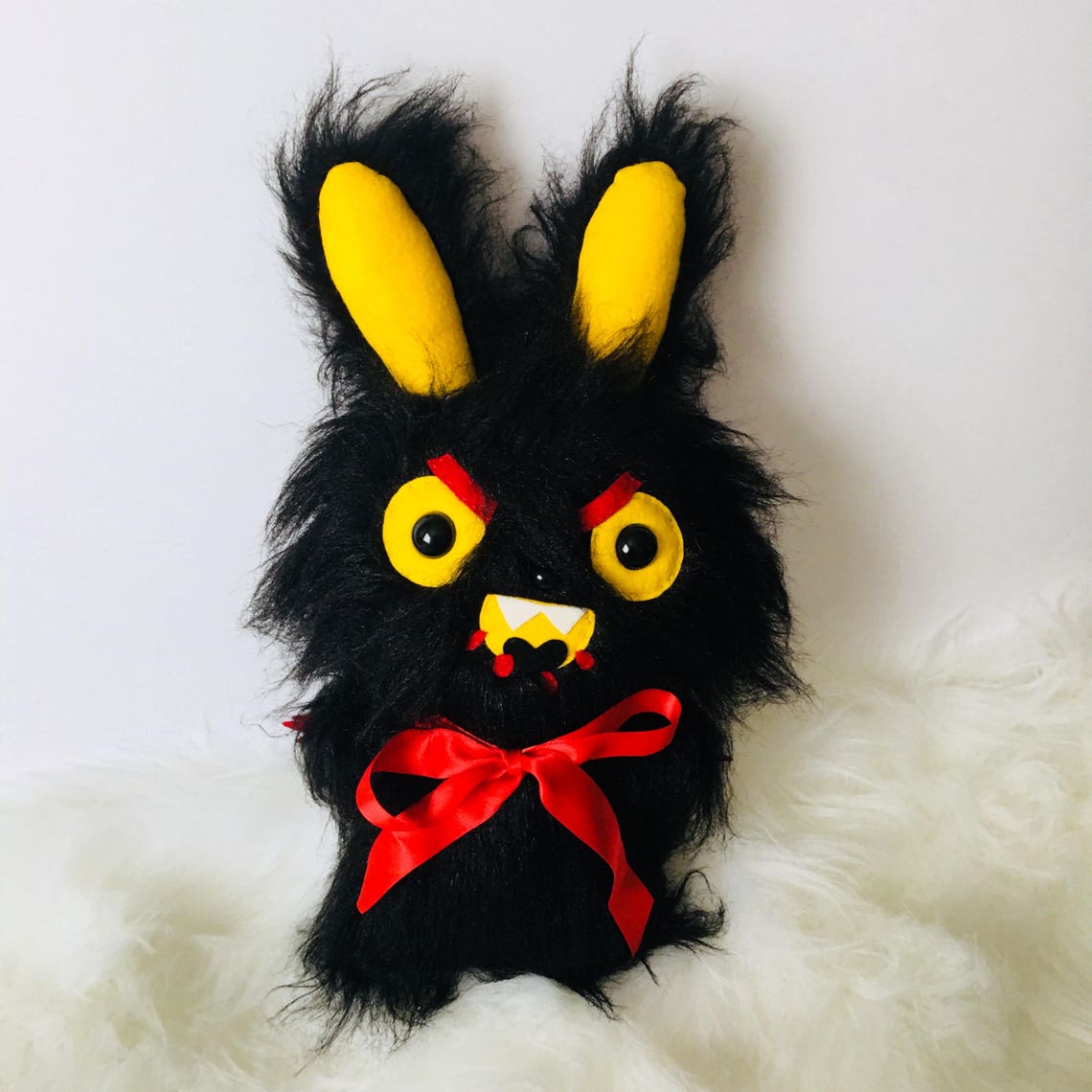 Beaster Bunny Creepy Easter Bunny Black Rabbit Plush - Etsy UK