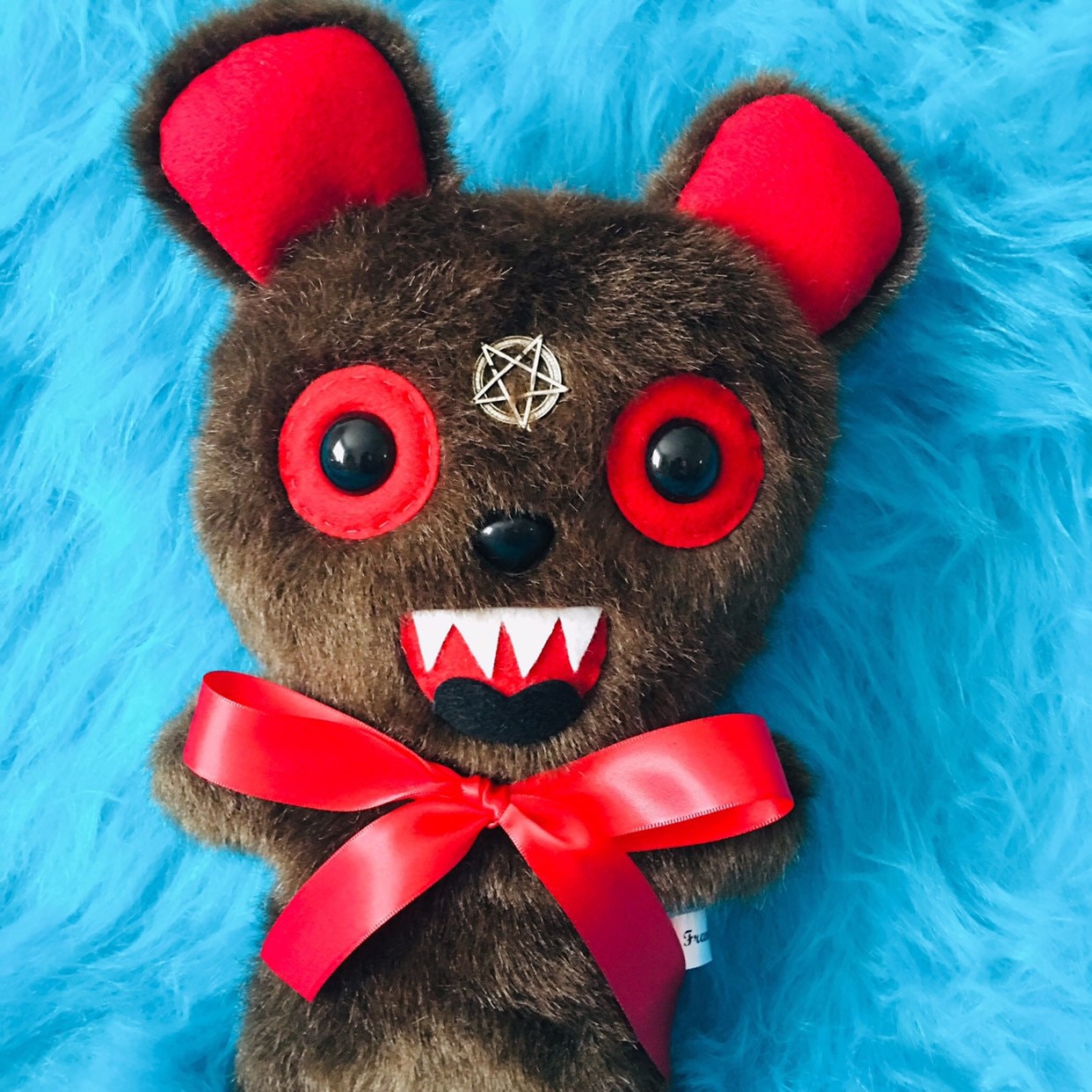 Satanic Scare Bear Plush Creepy Teddy Bear Occult - Etsy