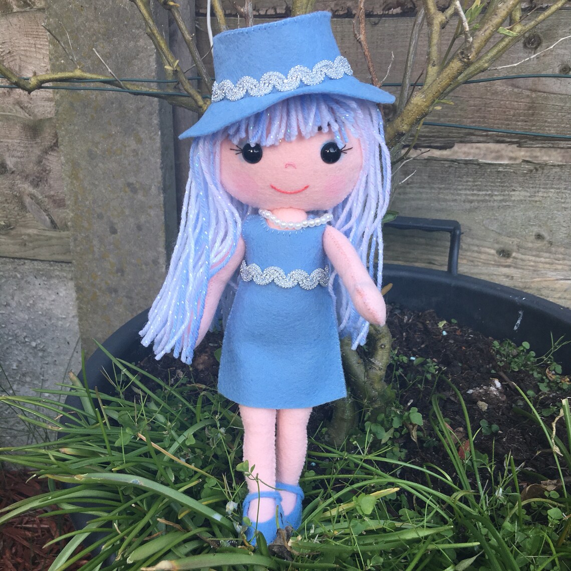 Blue Haired Doll Handmade OOAK Ragdoll Kawaii Girls Toys Cute - Etsy UK