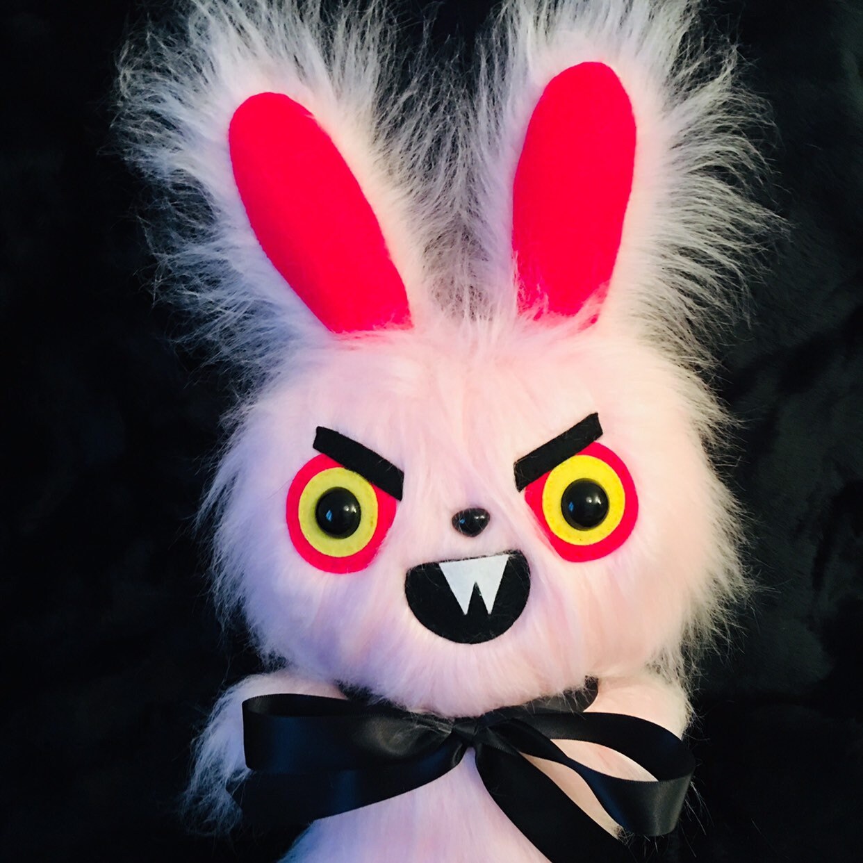 Pink Beastly Bunny Plush Toy Horror Plushie Evil Rabbit - Etsy