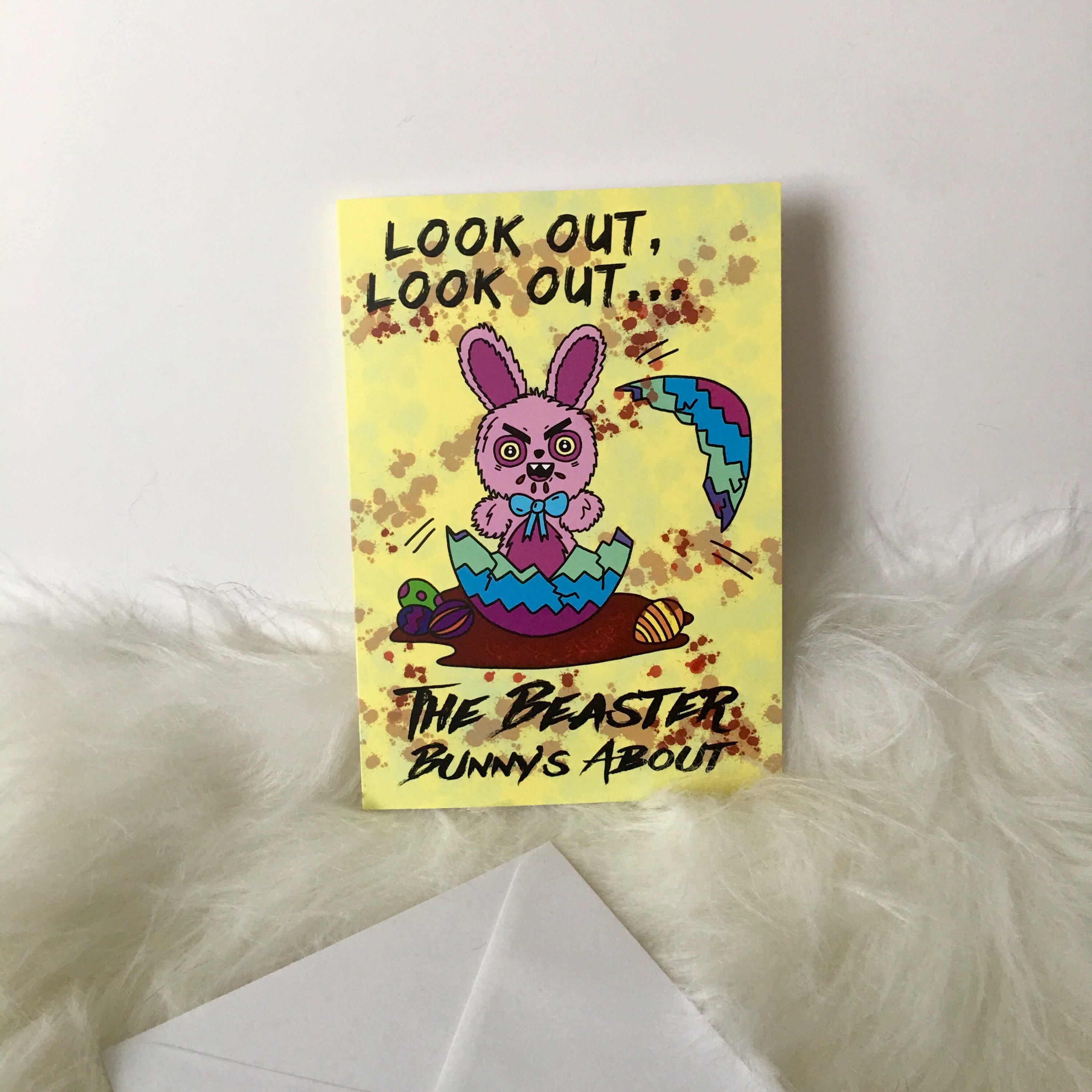 Beaster Bunny Card Easter Card Horror Cards Goth Easter | Etsy