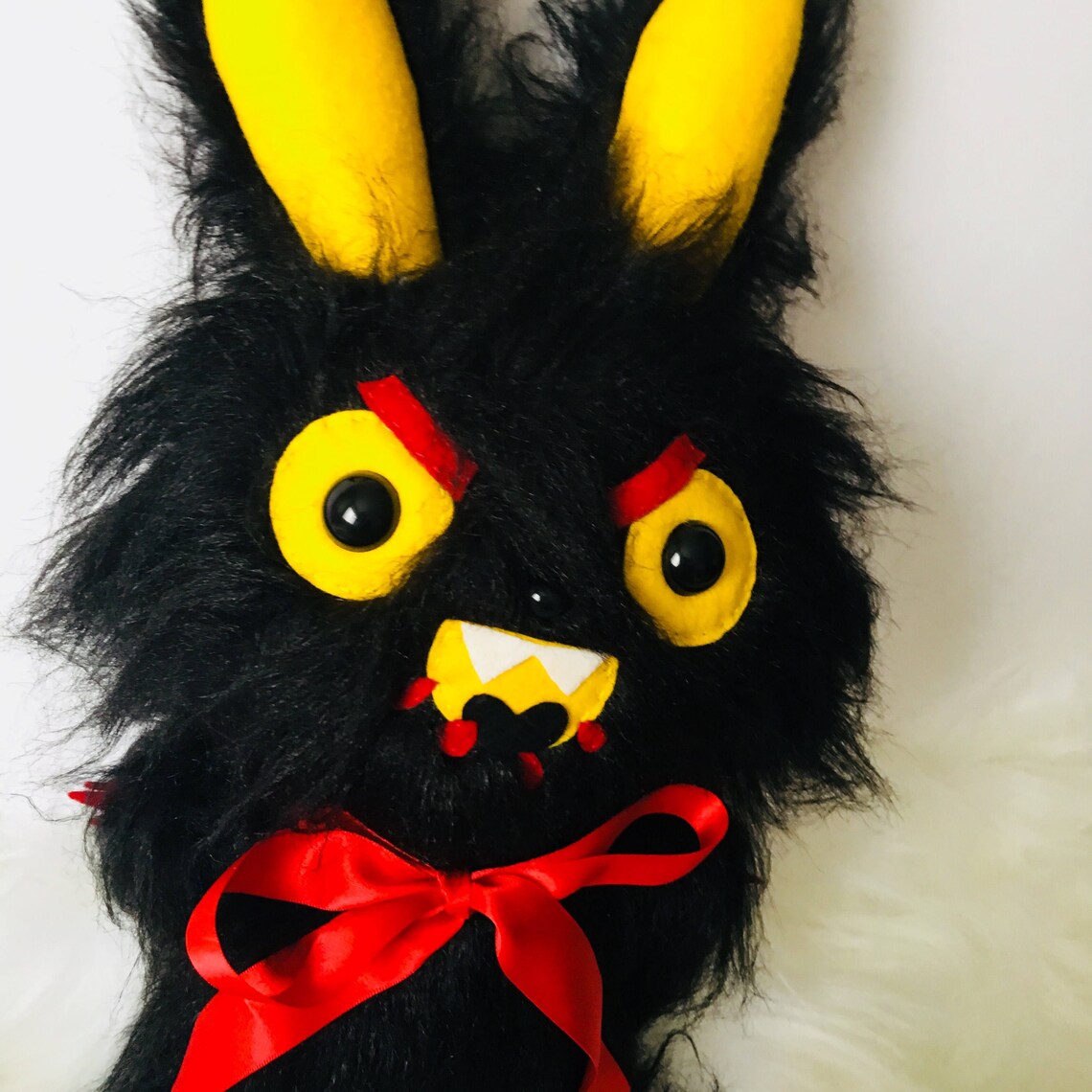 Beaster Bunny Creepy Easter Bunny Black Rabbit Plush - Etsy UK