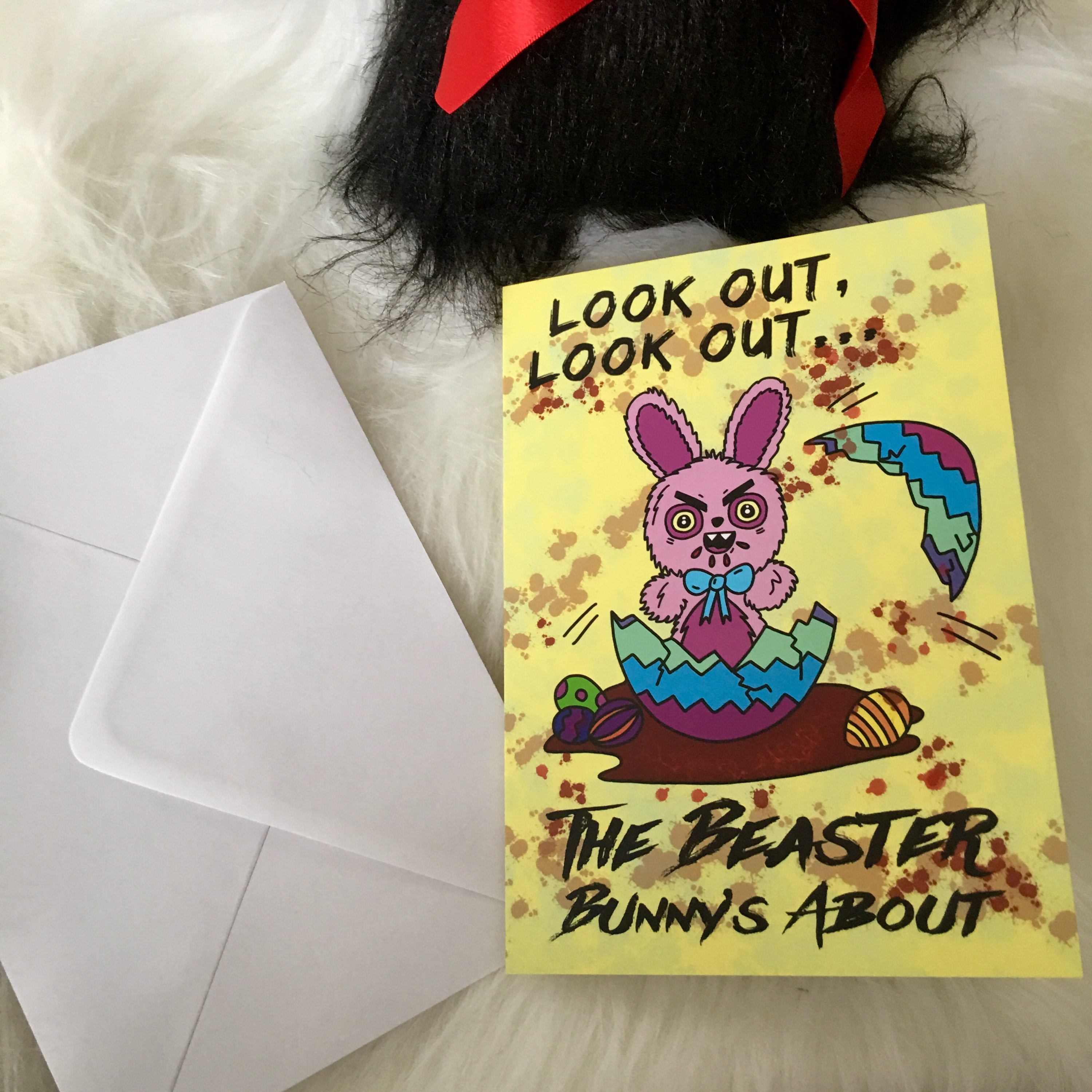 Beaster Bunny Card Easter Card Horror Cards Goth Easter | Etsy