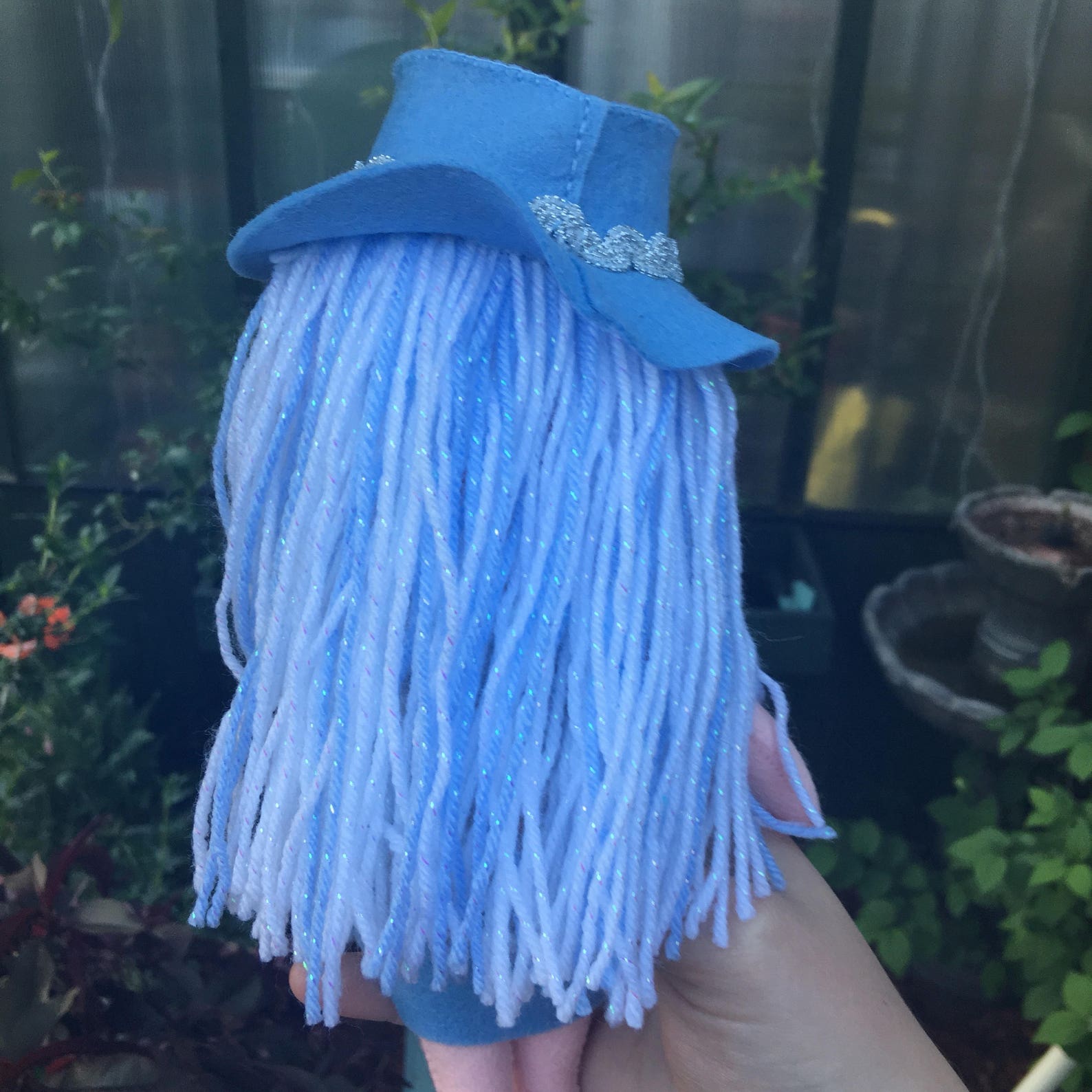 Blue Haired Doll Handmade OOAK Ragdoll Kawaii Girls Toys Cute Felt Doll ...