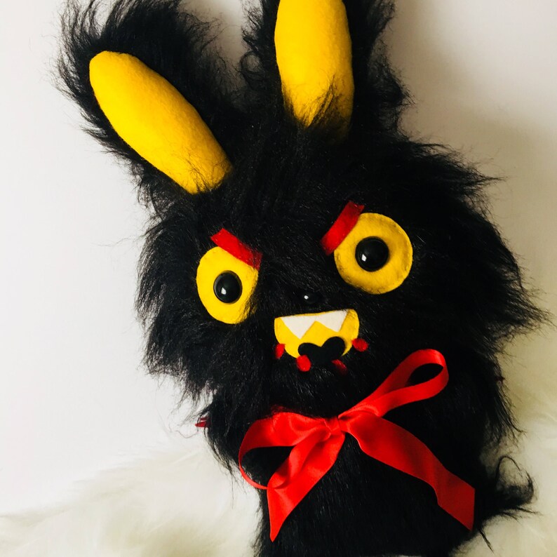 Beaster Bunny Creepy Easter Bunny Black Rabbit Plush - Etsy UK