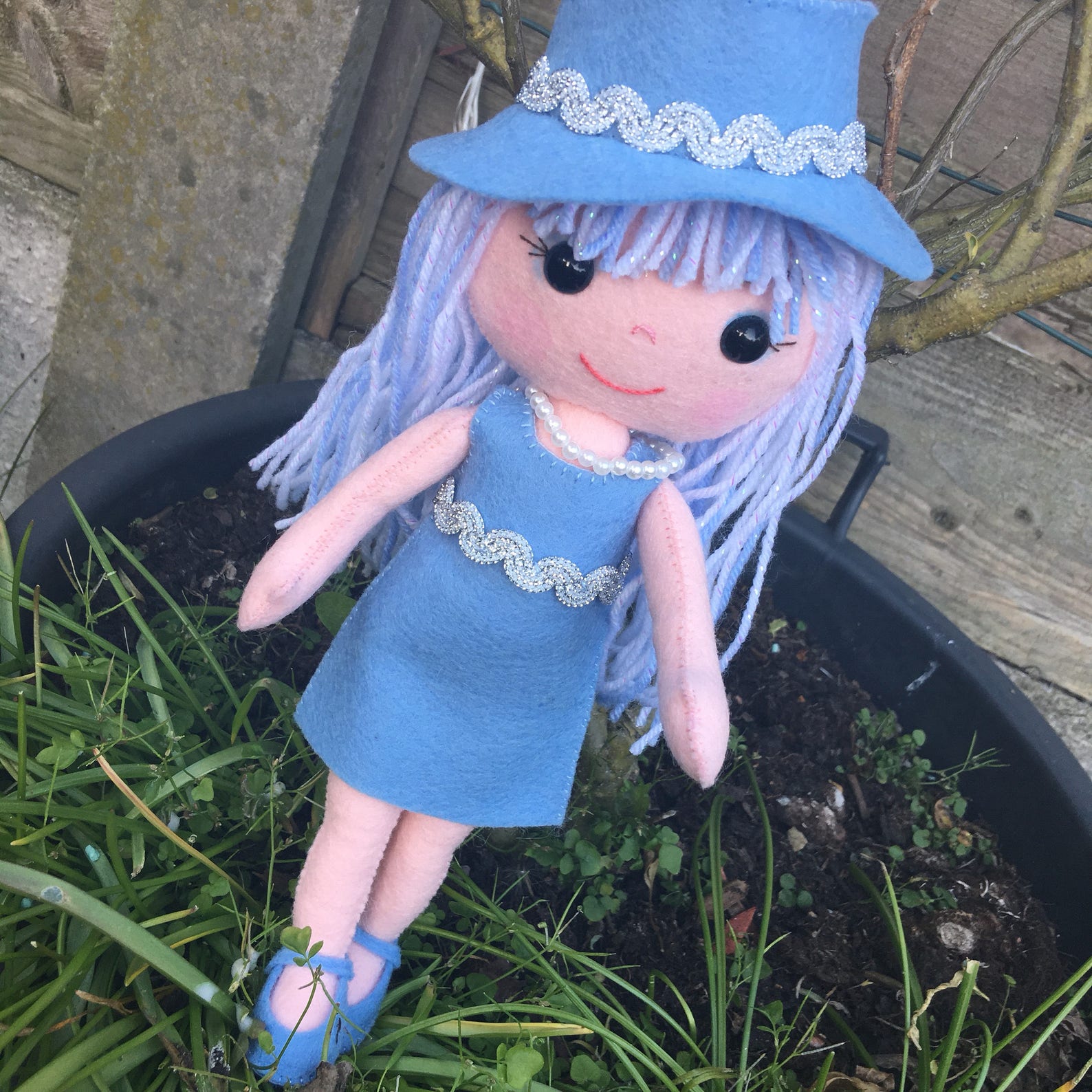 Blue Haired Doll Handmade OOAK Ragdoll Kawaii Girls Toys Cute - Etsy UK