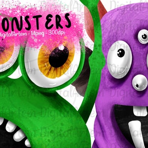 Monsters Clipart Bundle Set - Halloween Cute Monsters - Halloween ...