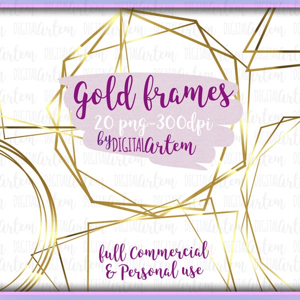 Gold Foil Clip Art - Etsy