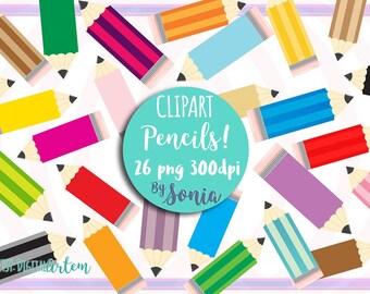 Pencil Clipart, Digital Pencils, School Clipart, Pencil Labels ...
