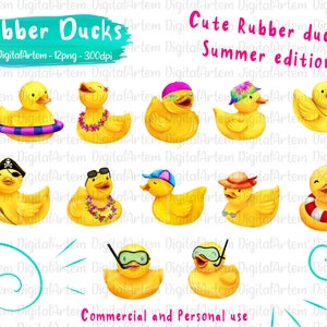 Rubber Ducks Clipart - Yellow Ducks Clipart- Cute Rubber Ducks Clipart ...