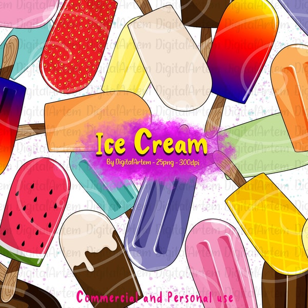 Popsicle Clipart - Etsy