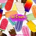 Popsicle Clipart Set Rainbow Ice Cream Popsicles Png Ice Cream Clipart ...