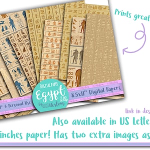 Egypt Hieroglyph Digital Paper - Egyptian Hieroglyphs - Egyptian ...