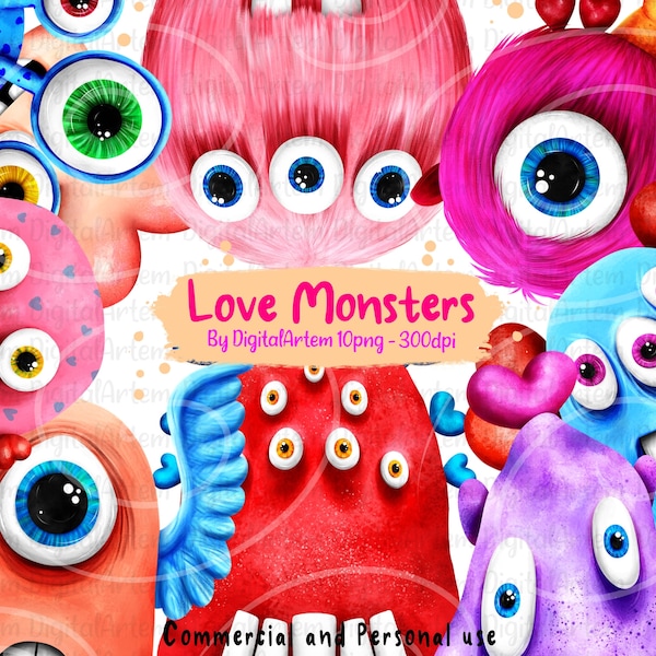 Monster Clip Art - Etsy