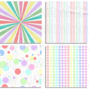 Soft & Colorful Digital Paper- Seamless -party Paper -patterned Paper ...