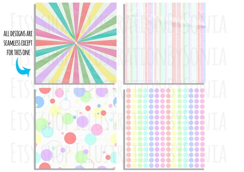 Soft & Colorful Digital Paper Seamless party Paper - Etsy