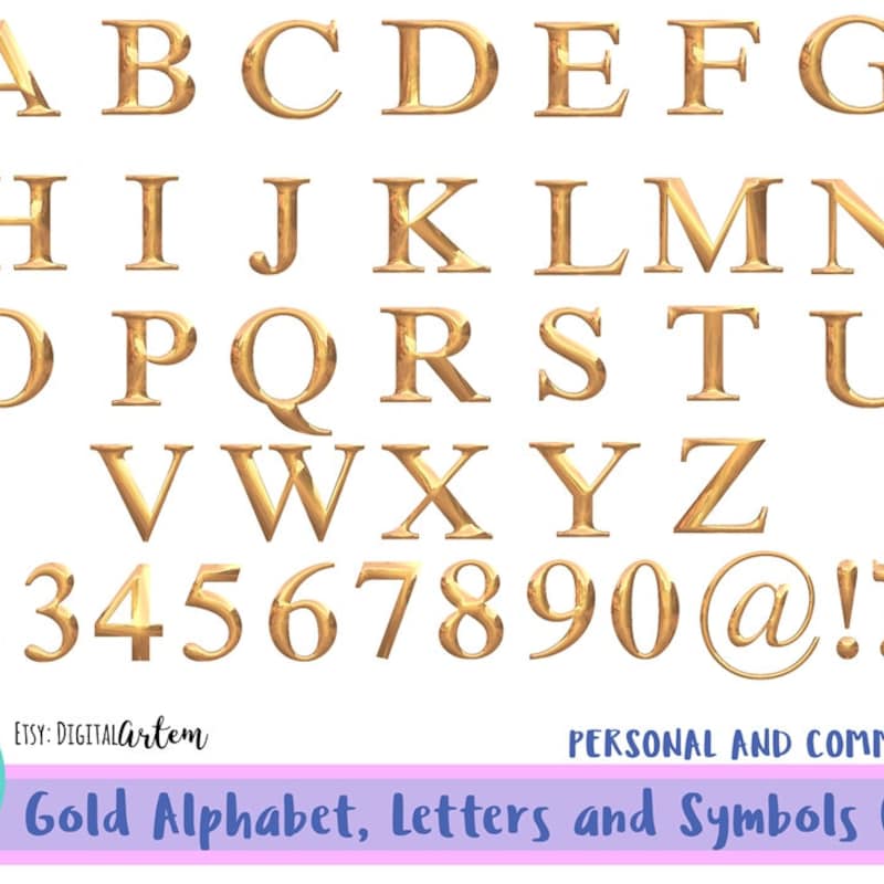 Gold Wall Letters - Etsy