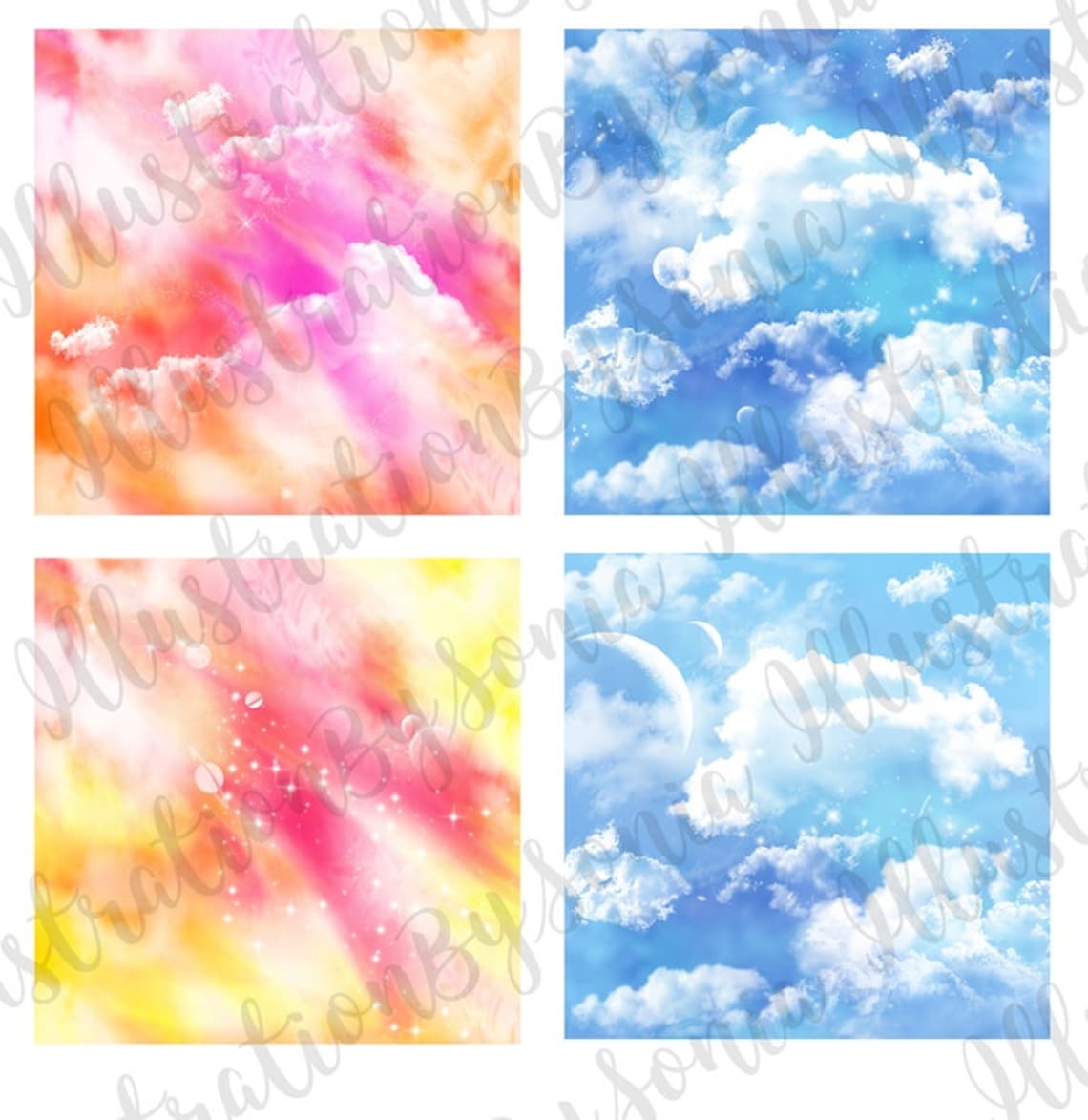 Digital Paper fantasy Sky Patterned Paper Night Sky stars - Etsy