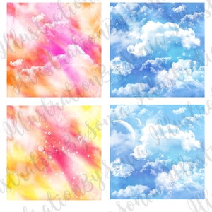 Digital Paper fantasy Sky Patterned Paper Night Sky stars Galaxy ...