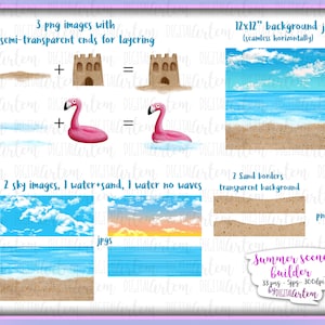 Beach Clipart -mega Summer Clipart Bundle- Scene Builder Clipart - Clip ...