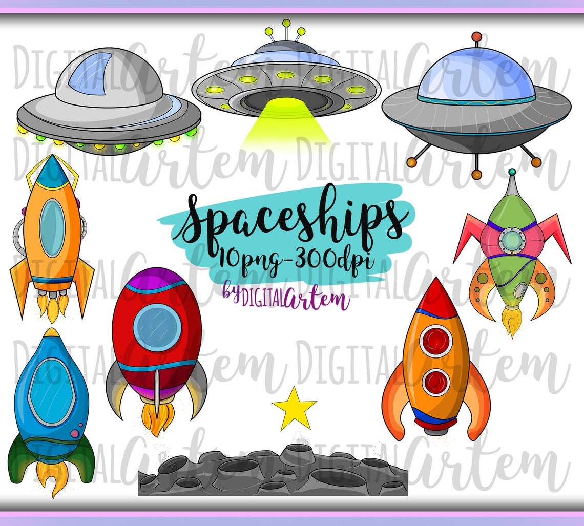 Spaceship Clipart - Space Clipart - Solar System - Earth - NASA ...