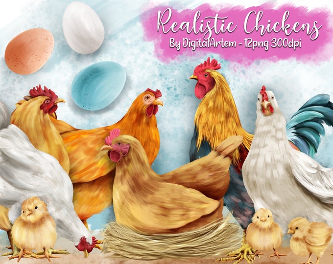 Chicken Border Clipart Png Digital Download,hen Seamless Border Files ...