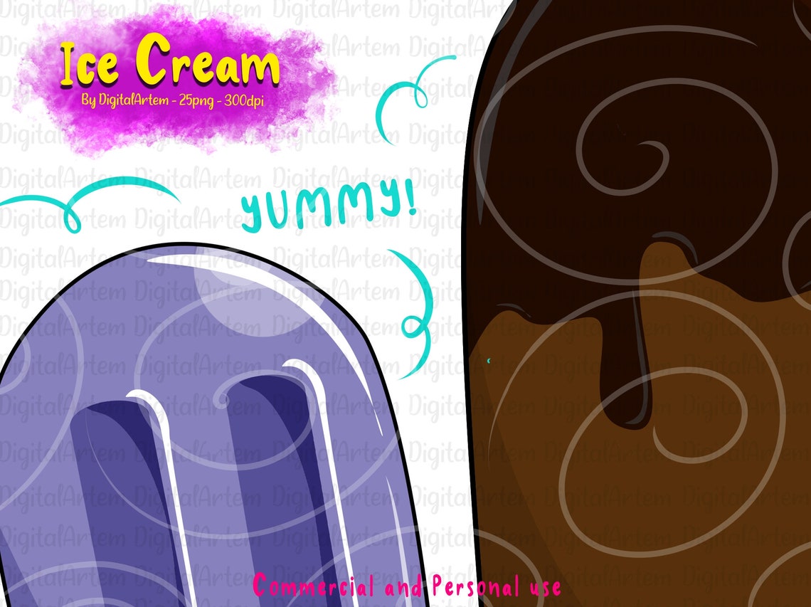 Popsicle Clipart Set Rainbow Ice Cream Popsicles Png Ice - Etsy