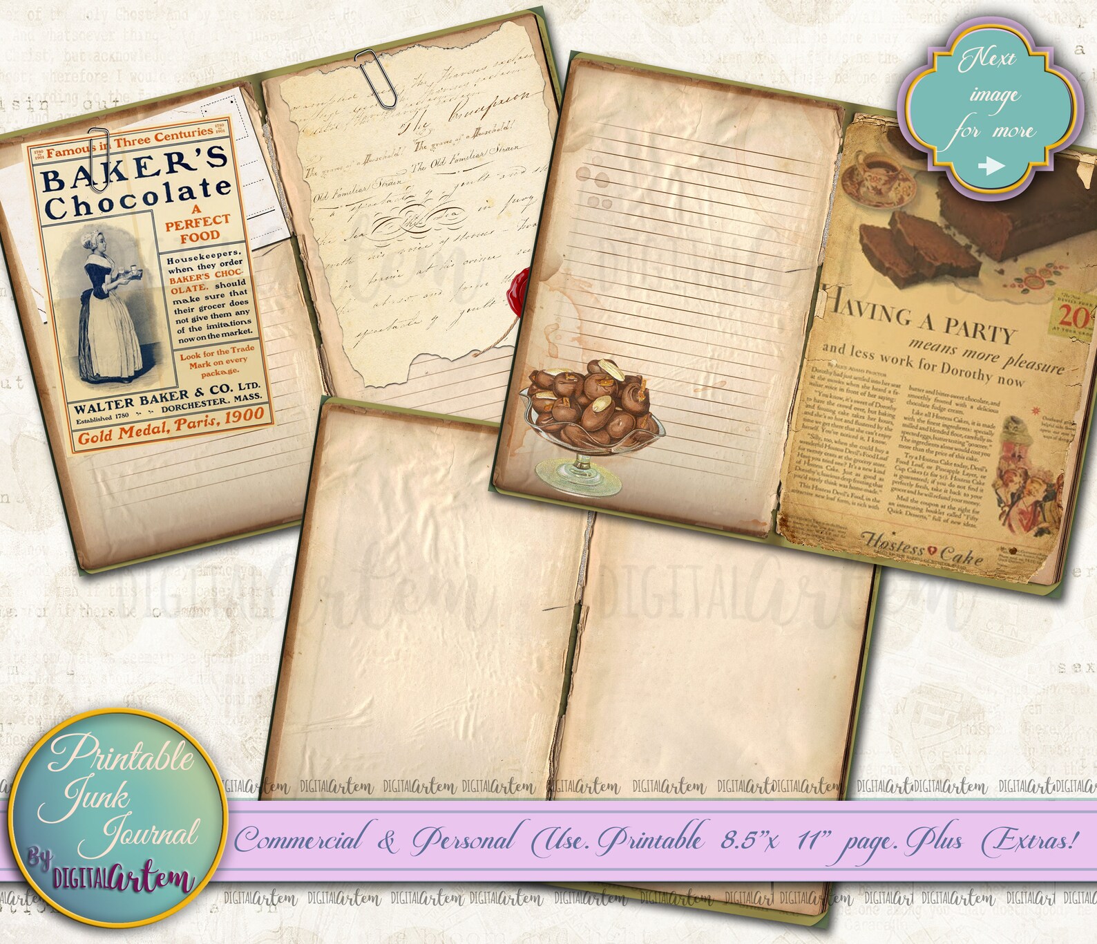 Printable Junk Journal Kit Chocolate Junk Journal Printable | Etsy