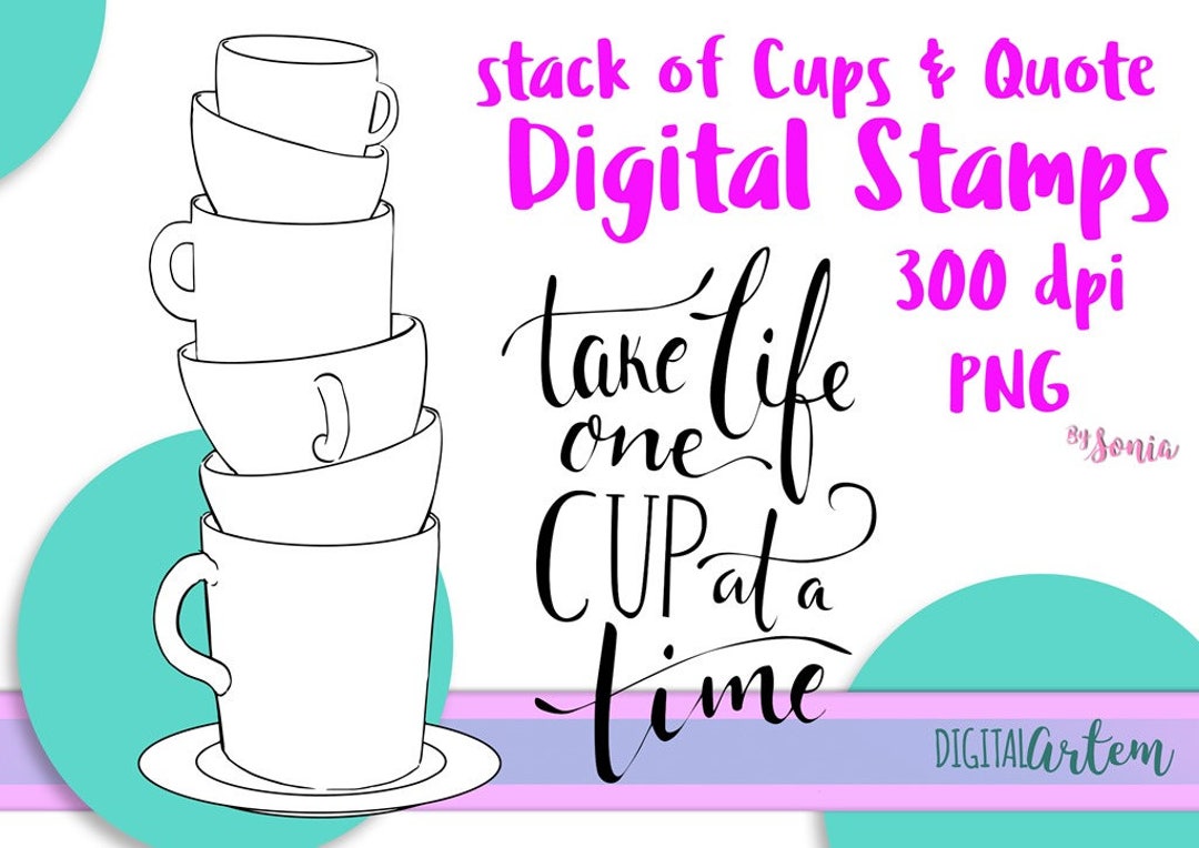 Stack of Cups Coffee Cups Clipart Kitchen Clip Art Tea Cup Clipart ...