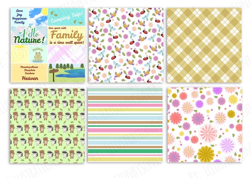 Cute and Fun Seamless Digital Paper Colorful Paper - Etsy