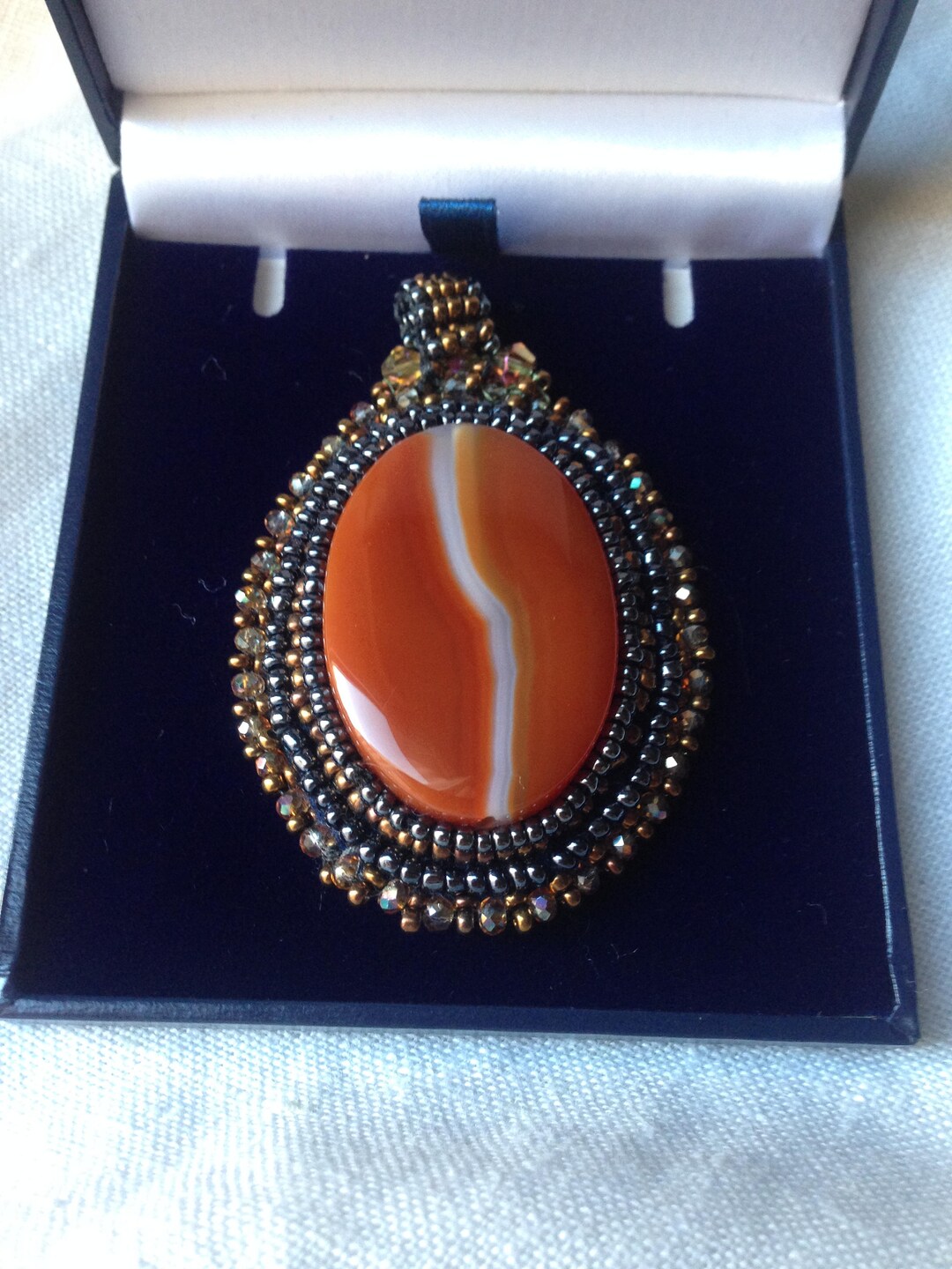 Agate Stone Pendant Necklace - Etsy