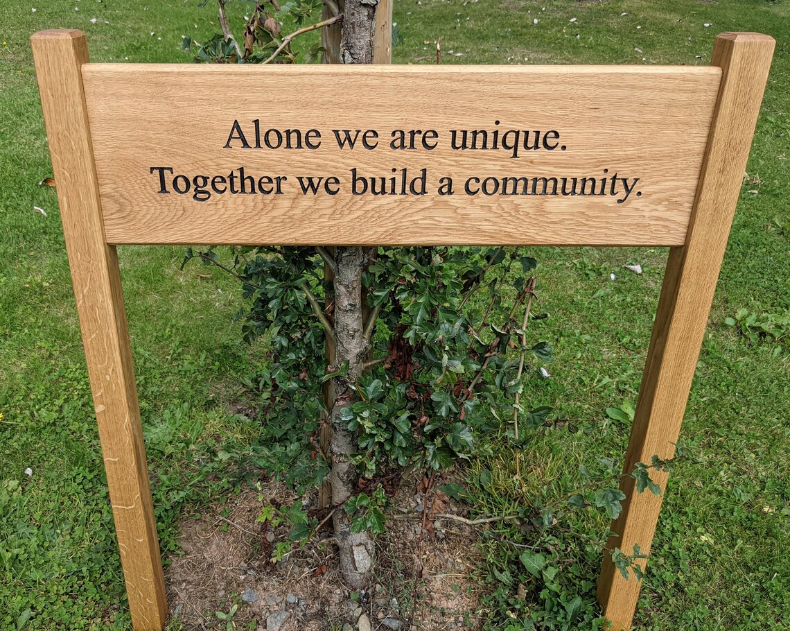 Personalised Oak Wooden Driveway Home House Address Sign With Posts ...