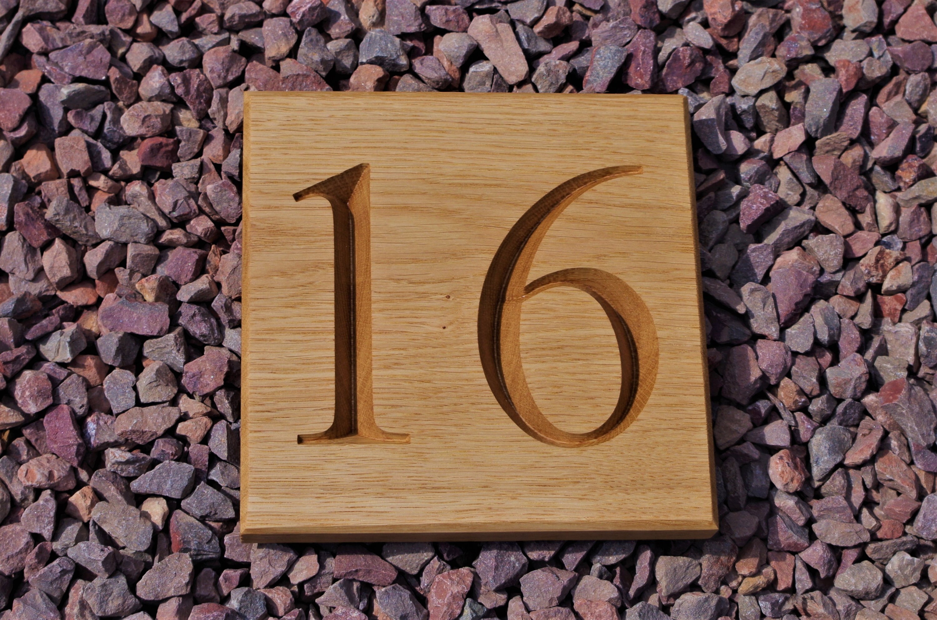Large Personalised Oak House Number Sign - Etsy UK