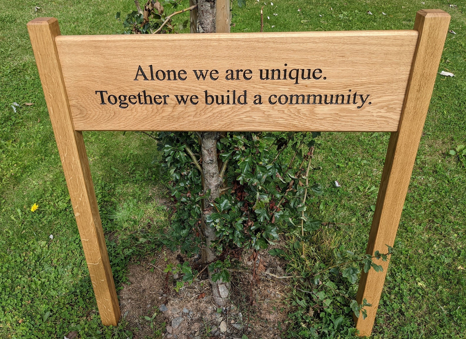 Personalised Oak Wooden Driveway Home House Address Sign With - Etsy UK