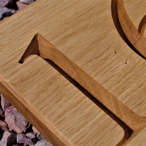 Large Personalised Oak House Number Sign - Etsy UK